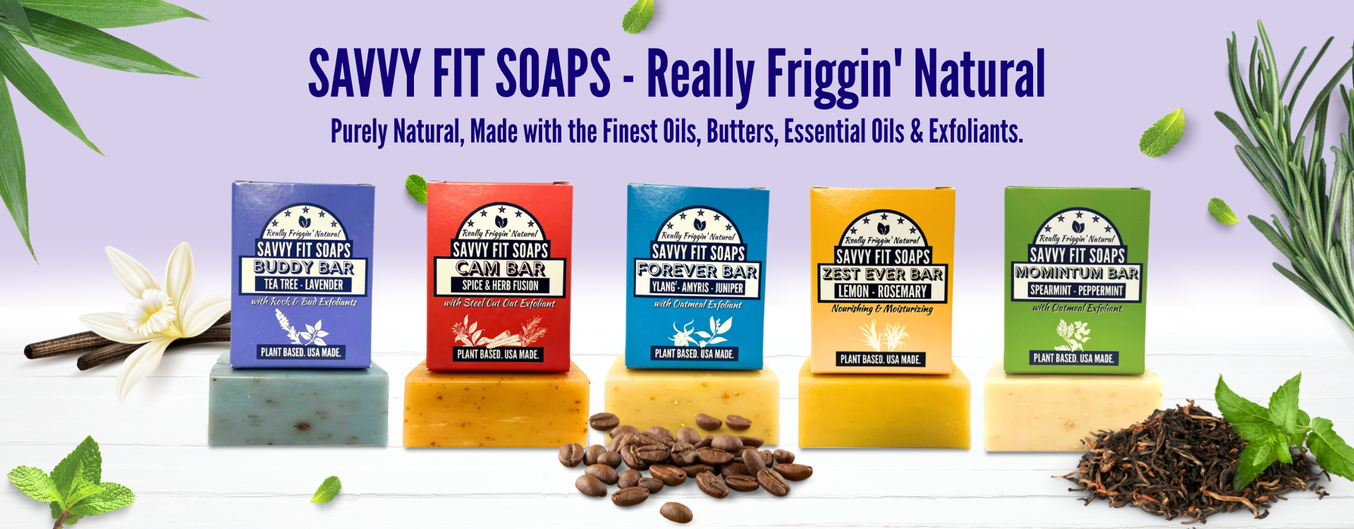 Natural & Organic Soap Bars – USA Made | Savvy Fit Soaps