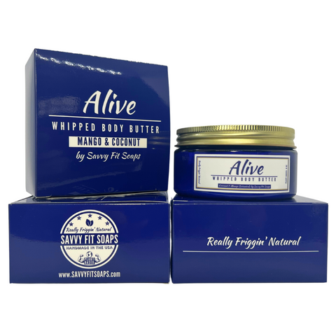 ALIVE Whipped Body Butter - Botanical Mango & Coconut – Savvy Fit Soaps